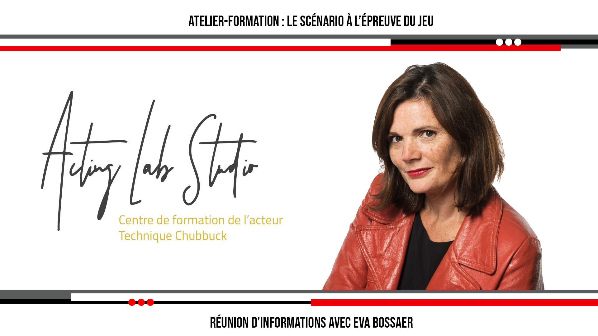 Zoom avec Eva Bossaer d’Acting lab